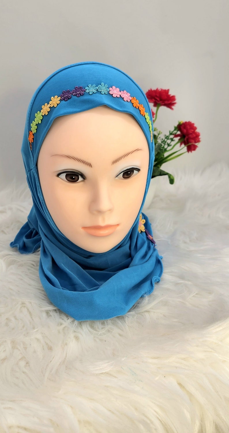 Children | Kids | Girls Instant Hijab | Muslim Girls Hijab| Head Cover ...