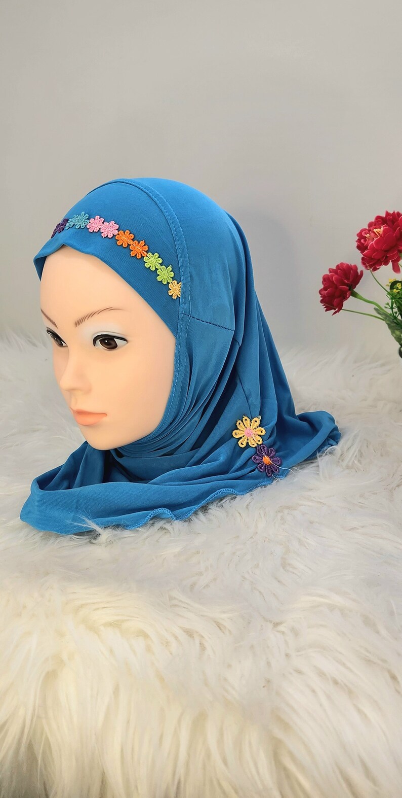 Children | Kids | Girls Instant Hijab | Muslim Girls Hijab| Head Cover ...