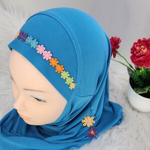 Children | Kids | Girls Instant Hijab | Muslim Girls Hijab| Head Cover ...