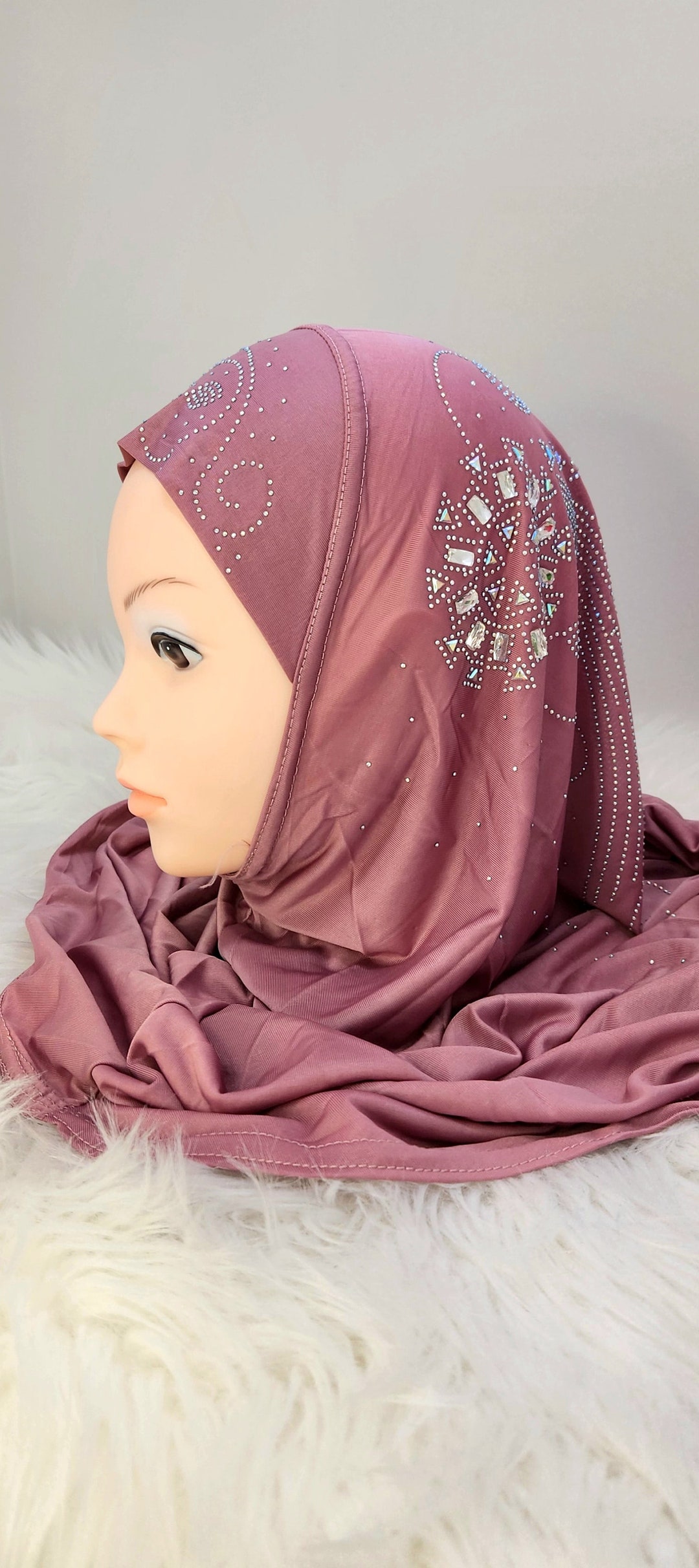 Children | Kids | Girls Instant Hijab | Muslim Girls Hijab| Head Cover ...