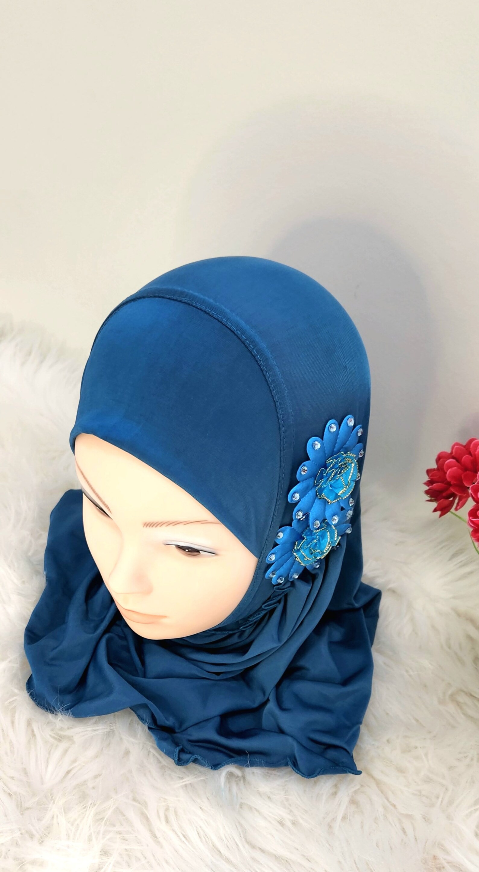Children | Kids | Girls Instant Hijab | Muslim Girls Hijab| Head Cover ...