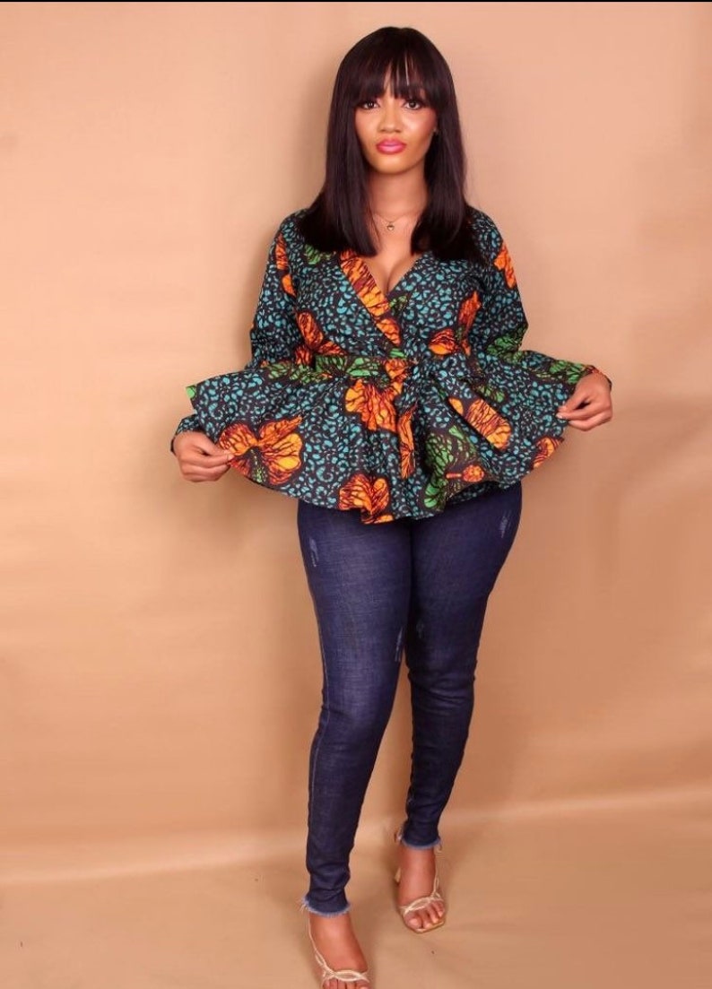 African Print Wrap Top/women/ Dress/kente/african Dress - Etsy