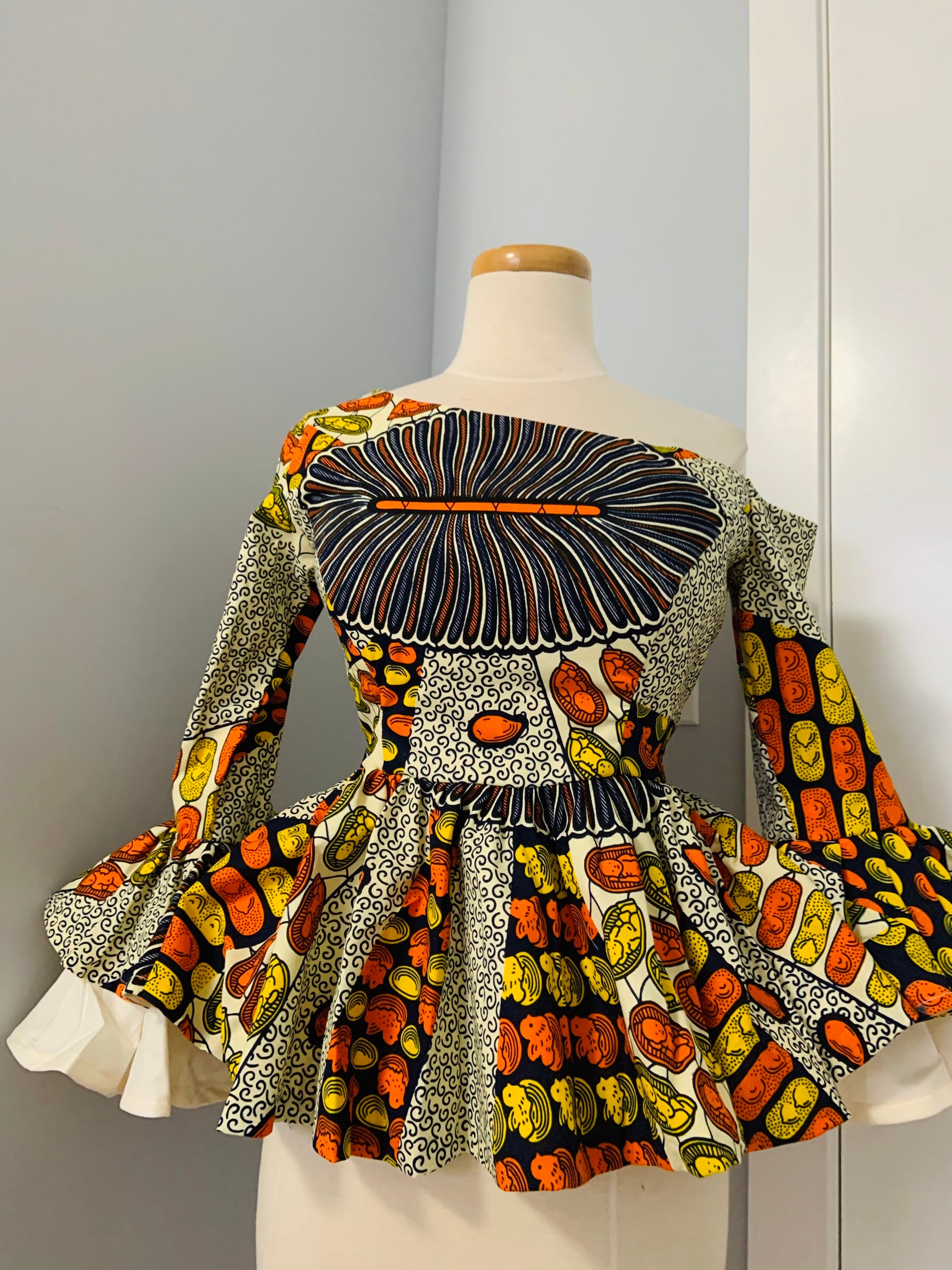 African Print Peplum Tops for Women /african Dress for Women /ankara ...