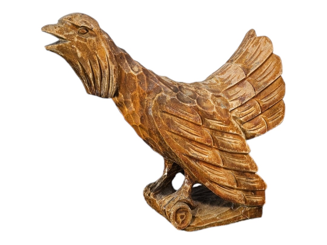 Hand-carved Wooden Tiur With 1970s Patina - Norwegian Folk Art Table ...