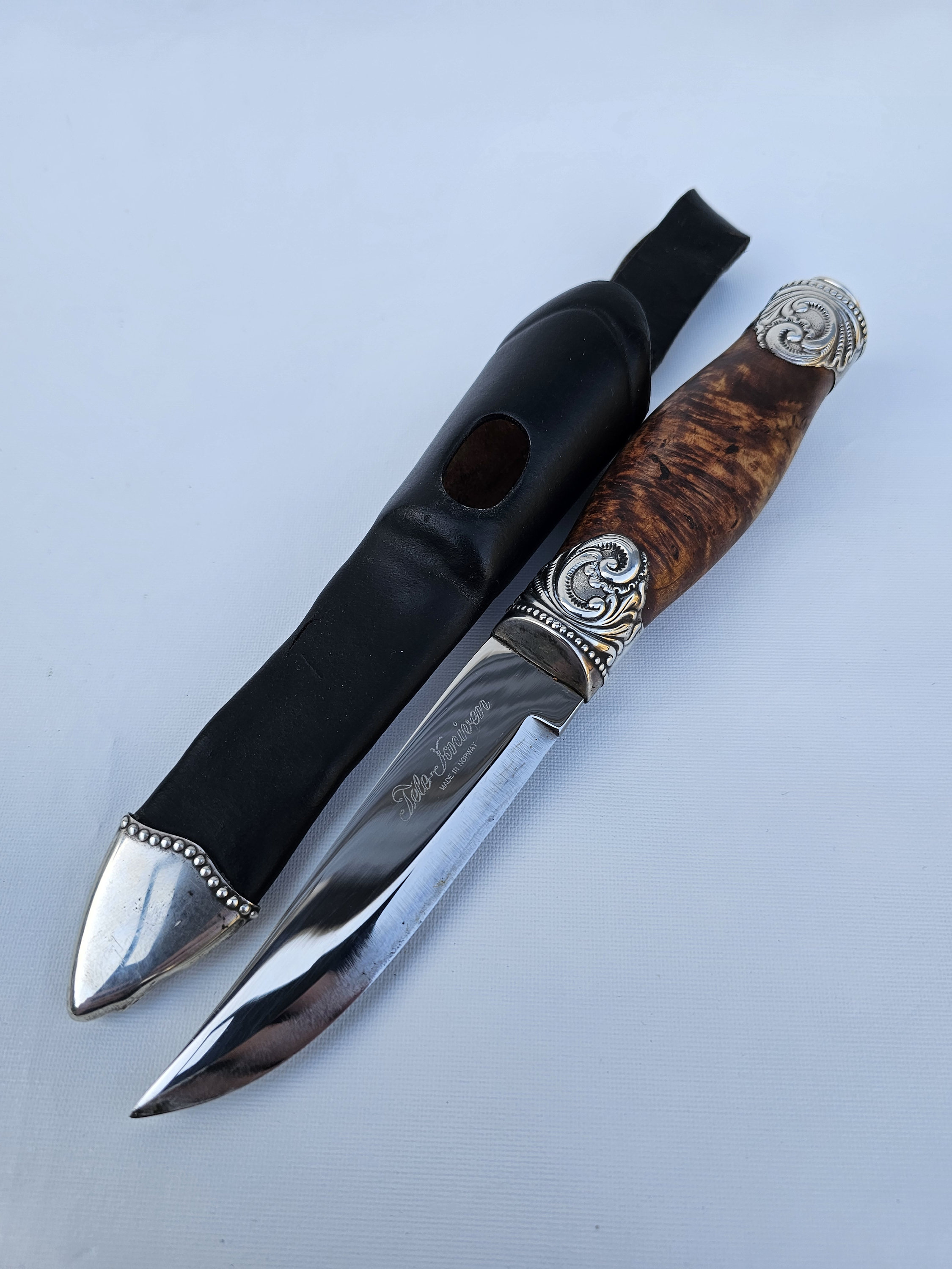 Vintage Norwegian Bunad Knife With Silver Details | Handmade Folk Art ...
