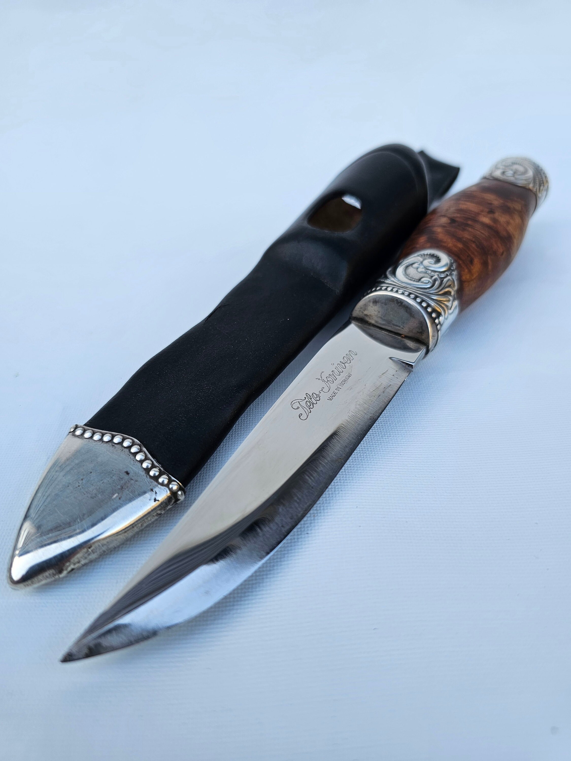 Vintage Norwegian Bunad Knife With Silver Details | Handmade Folk Art ...