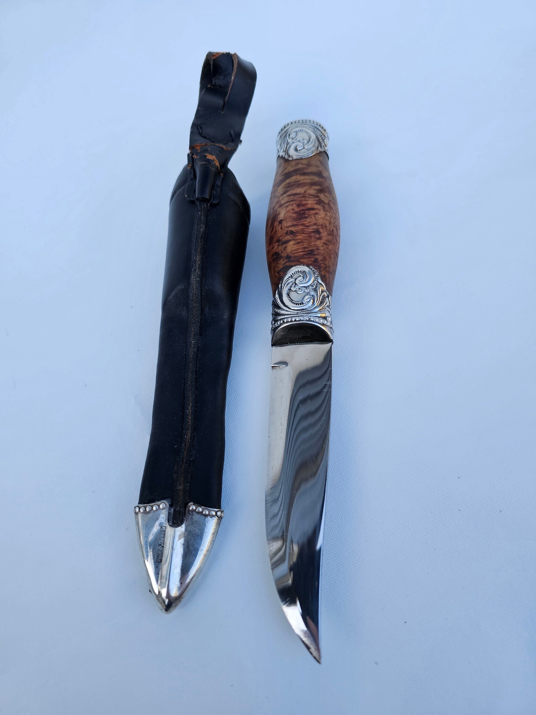 Vintage Norwegian Bunad Knife With Silver Details | Handmade Folk Art ...