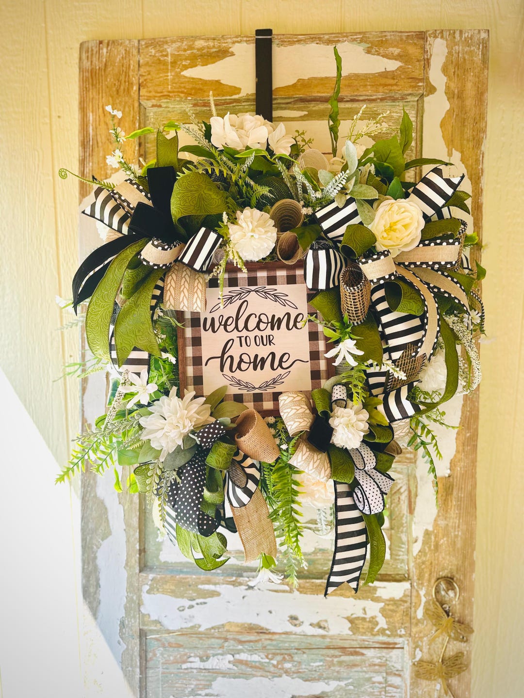 Everyday Welcome Home Wreath, Front Door Wreath, Spring Wreaths for ...