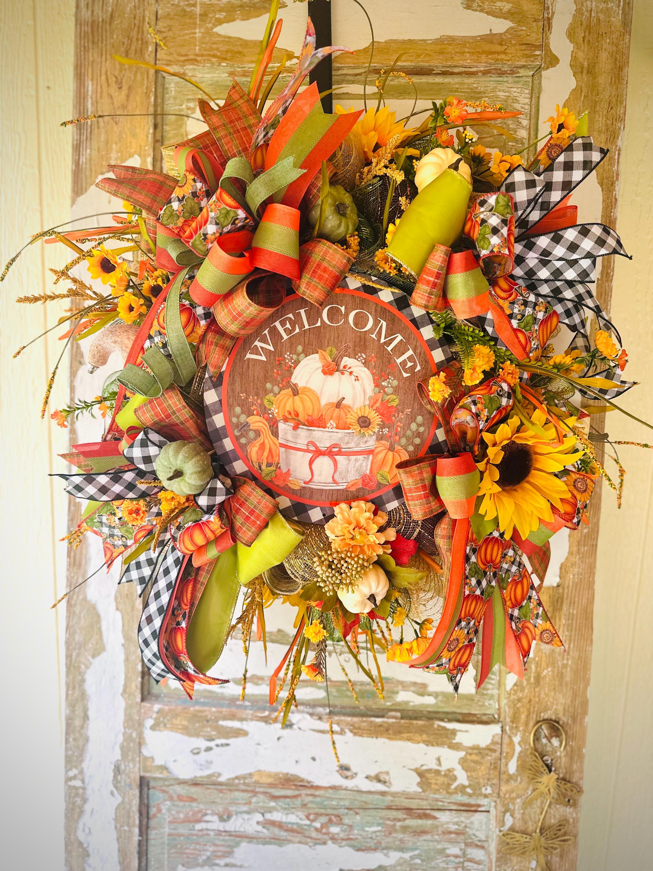 Extra Large Fall Floral Wreath: Elegant Autumn Door Decor - Etsy