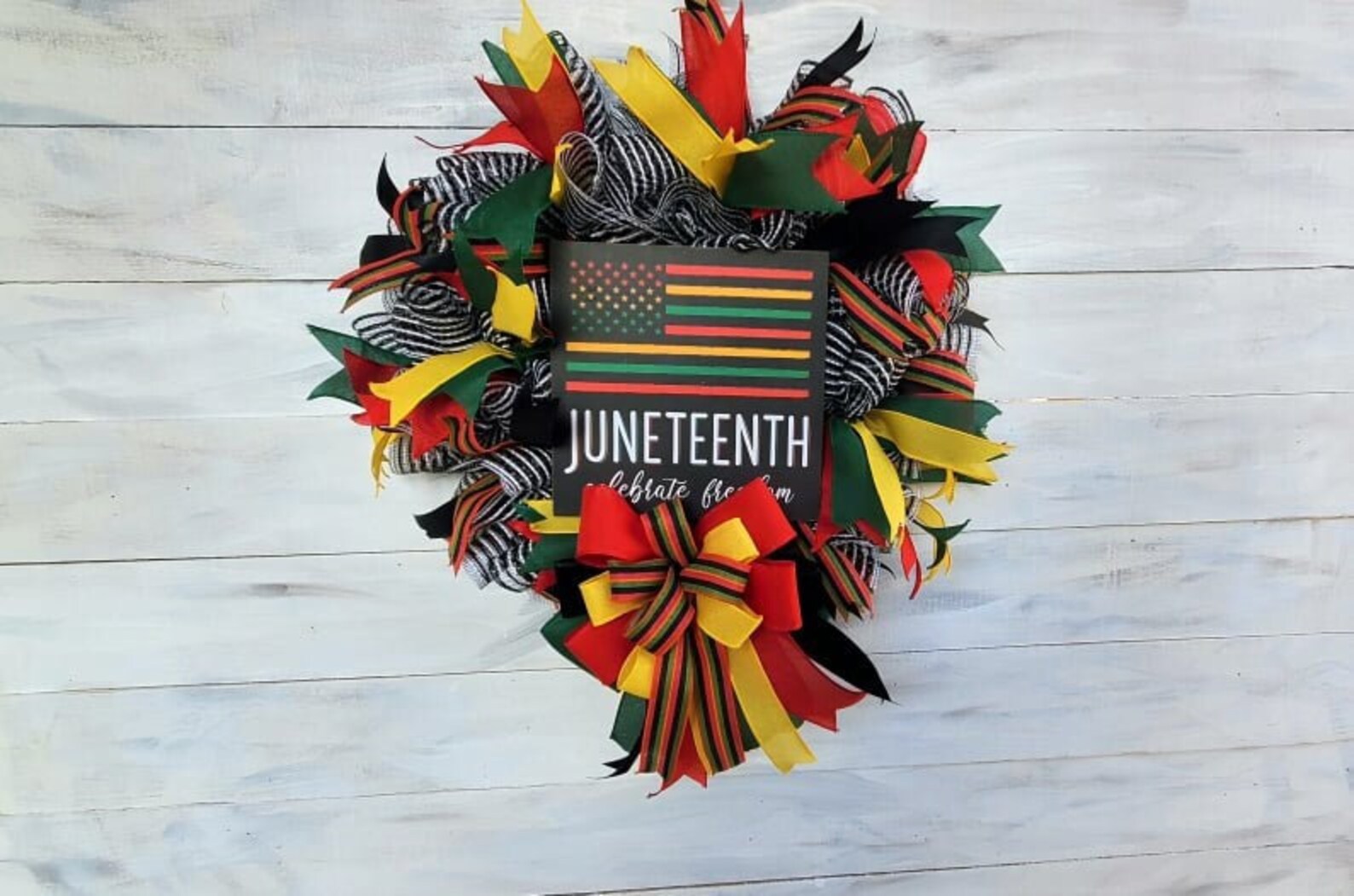 BEST SELLER Juneteenth Front Door Wreath Juneteenth Wreath - Etsy