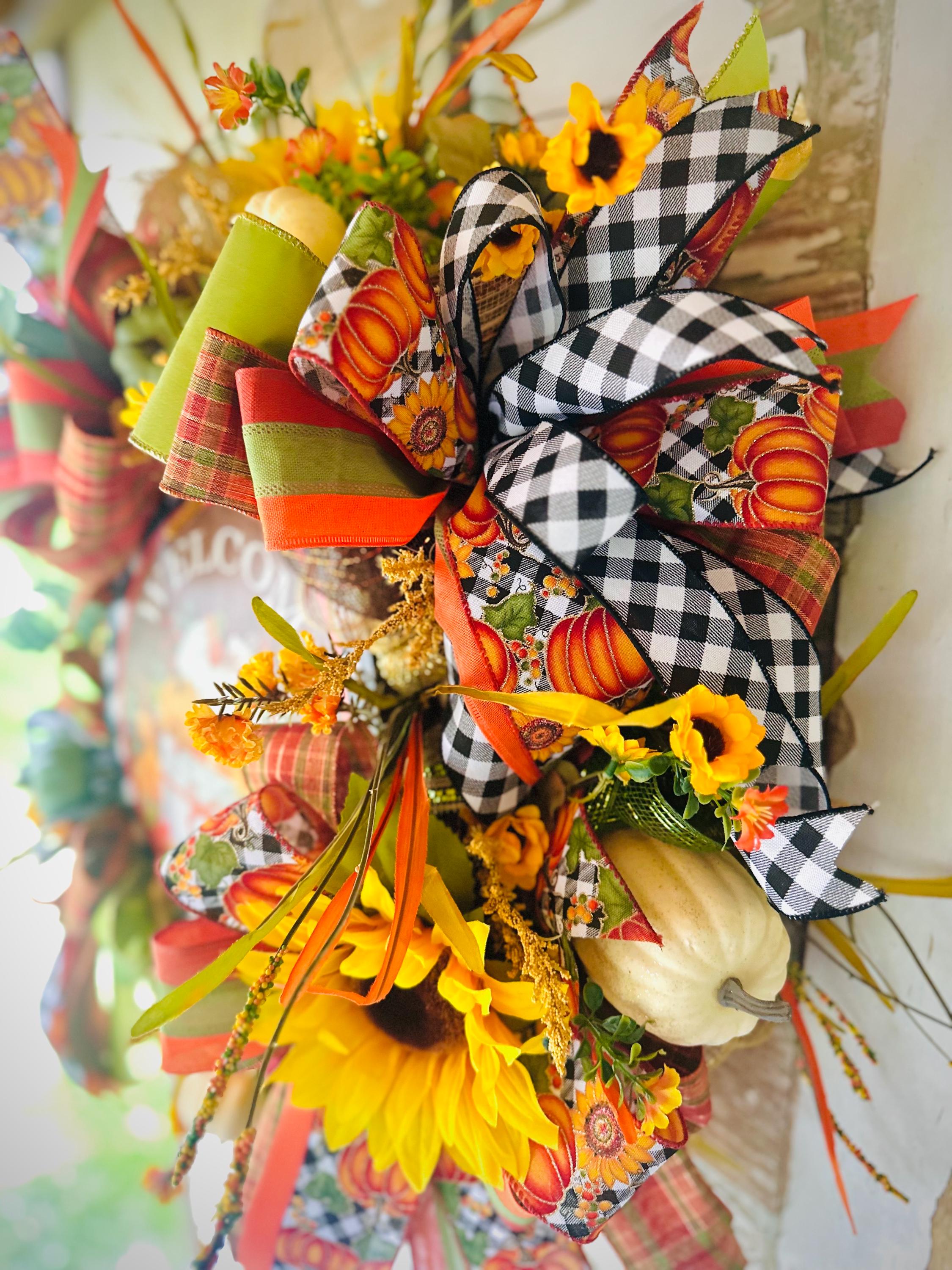 Extra Large Fall Floral Wreath: Elegant Autumn Door Decor - Etsy