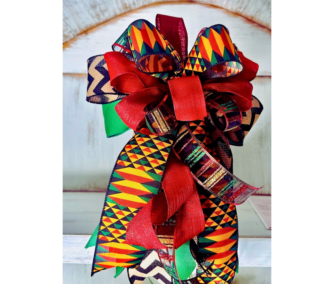 Black History Month Bow, Black History Month Ribbon, Juneteenth Bow ...