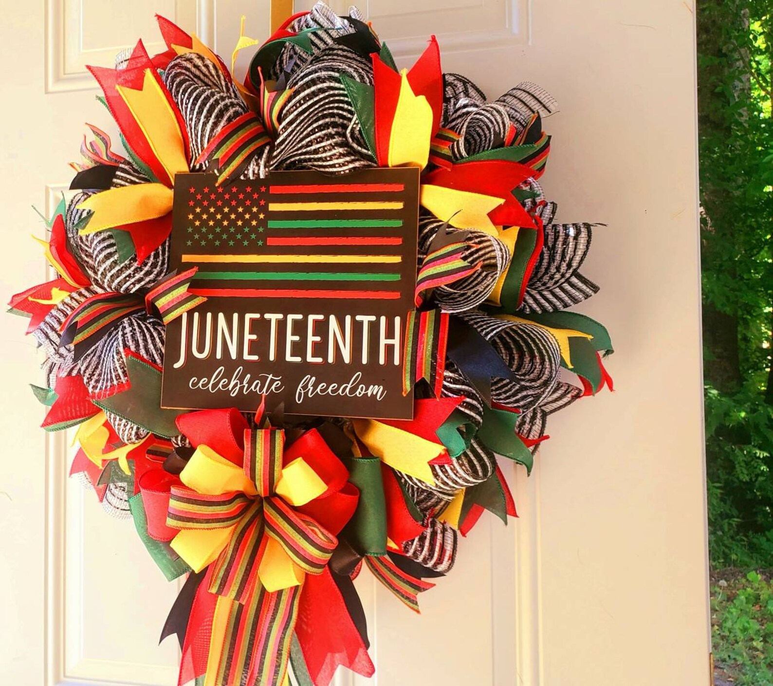 BEST SELLER Juneteenth Front Door Wreath Juneteenth Wreath - Etsy
