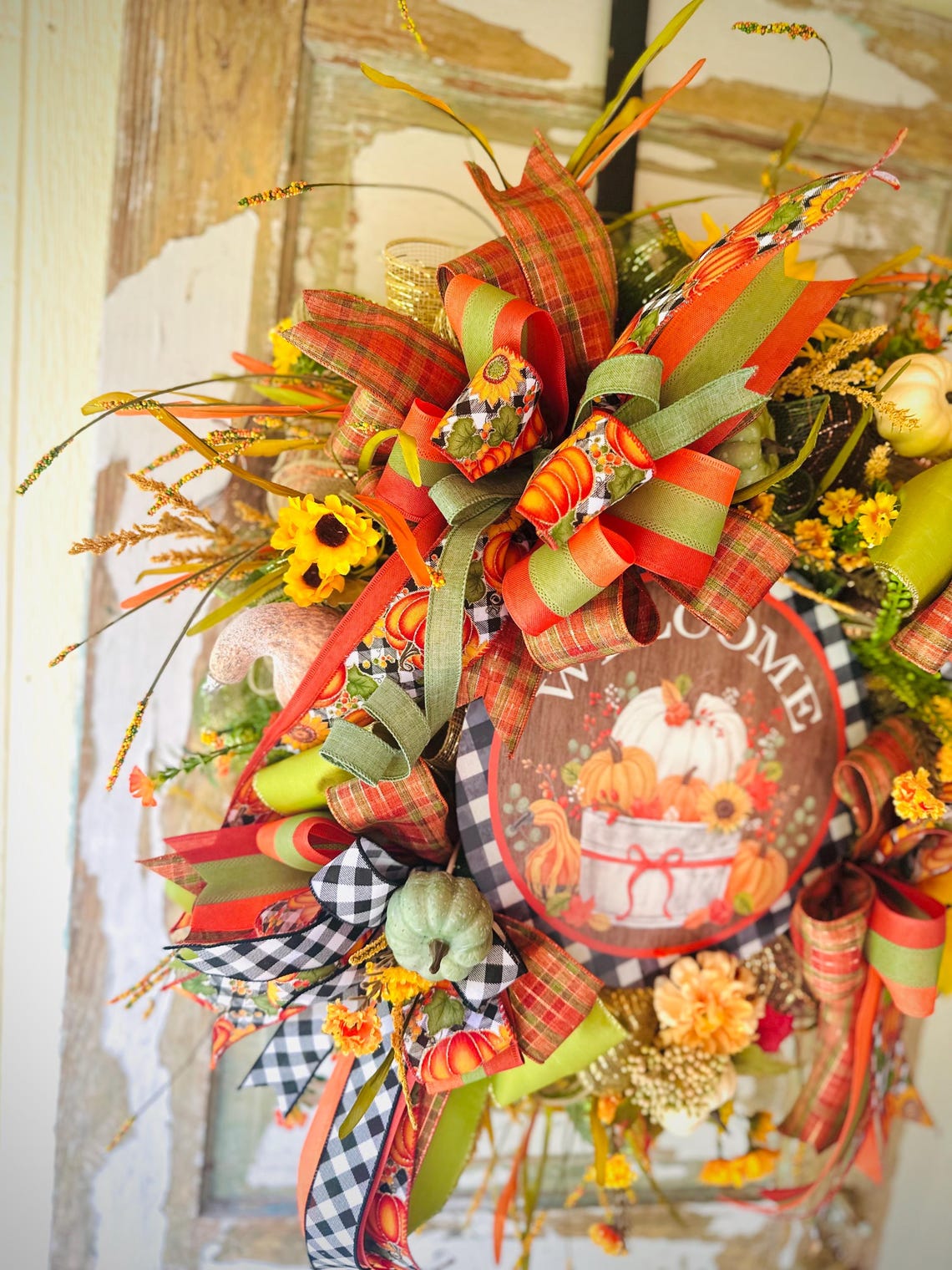 Extra Large Fall Floral Wreath: Elegant Autumn Door Decor - Etsy