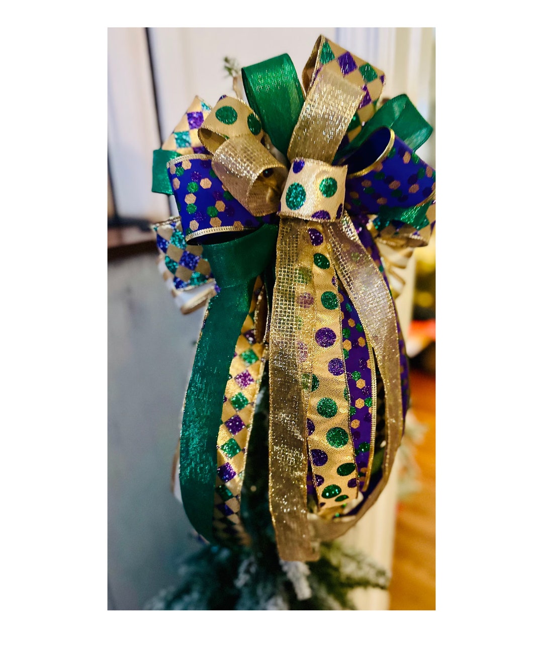 EXTRA LARGE Mardi Gras Bow, Mardi Gras Wreath Bow, Mardi Gras Decor ...
