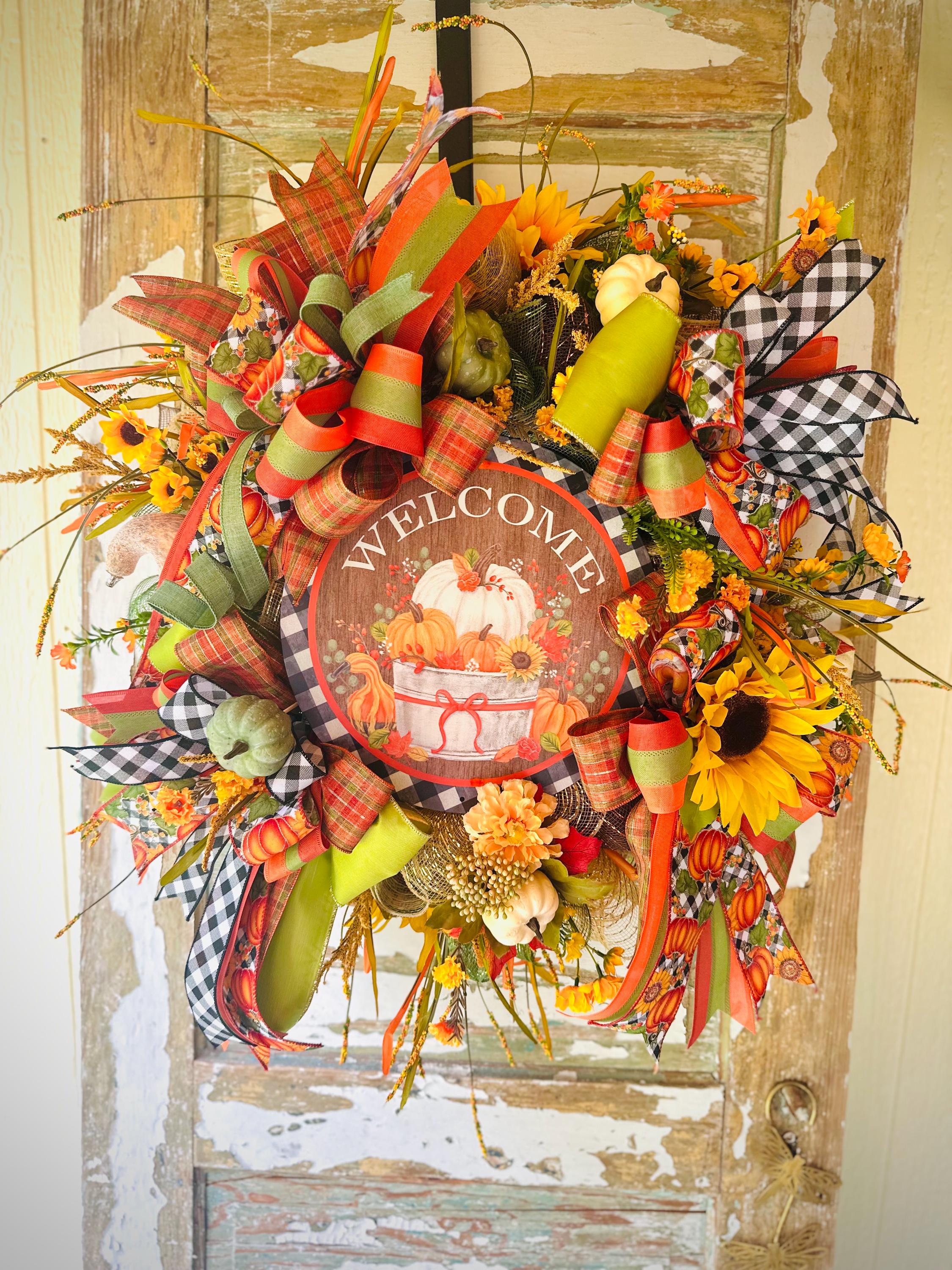 Extra Large Fall Floral Wreath: Elegant Autumn Door Decor - Etsy