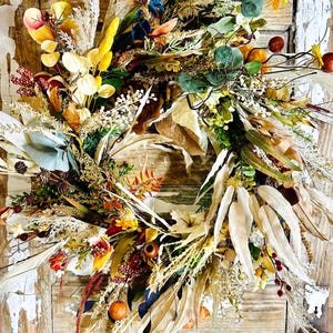 Fall Boho Wreath, Front Door Wreath, Fall Wreaths for Front Door, Fall ...