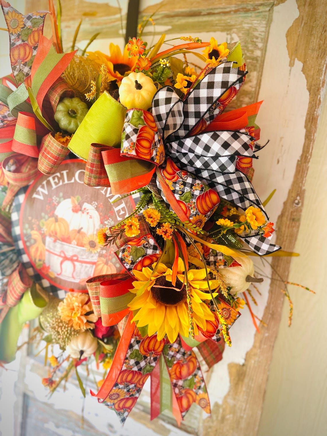 Extra Large Fall Floral Wreath: Elegant Autumn Door Decor - Etsy
