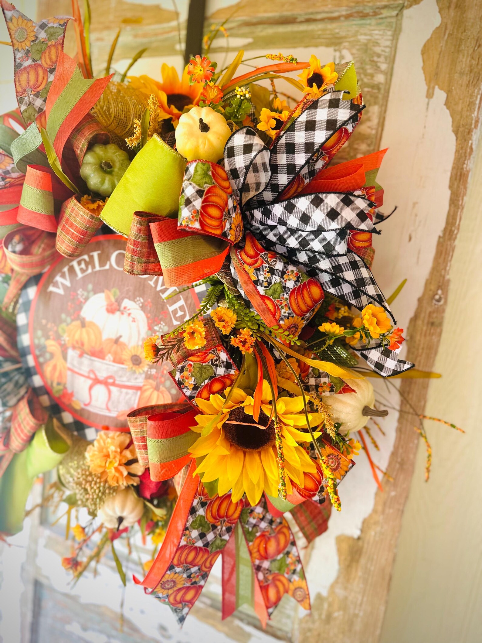 Extra Large Fall Floral Wreath: Elegant Autumn Door Decor - Etsy