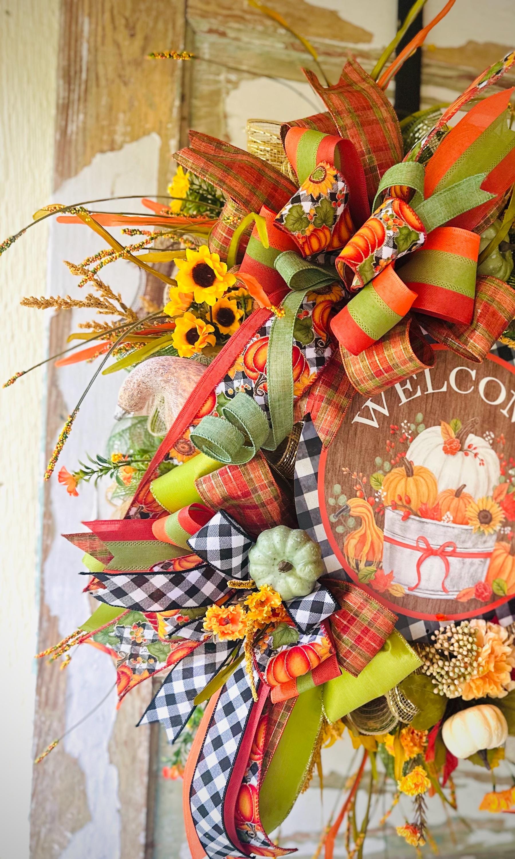 Extra Large Fall Floral Wreath: Elegant Autumn Door Decor - Etsy