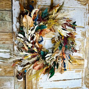 Fall Boho Wreath, Front Door Wreath, Fall Wreaths for Front Door, Fall ...