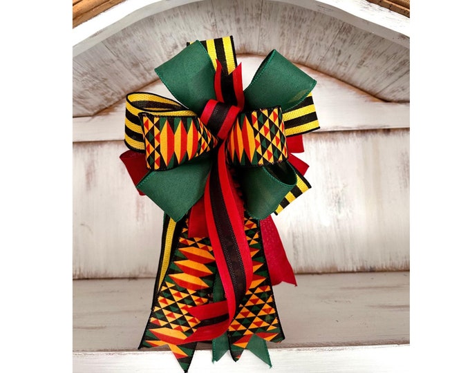Black History Month Bow, Black History Month Ribbon, Juneteenth Bow ...
