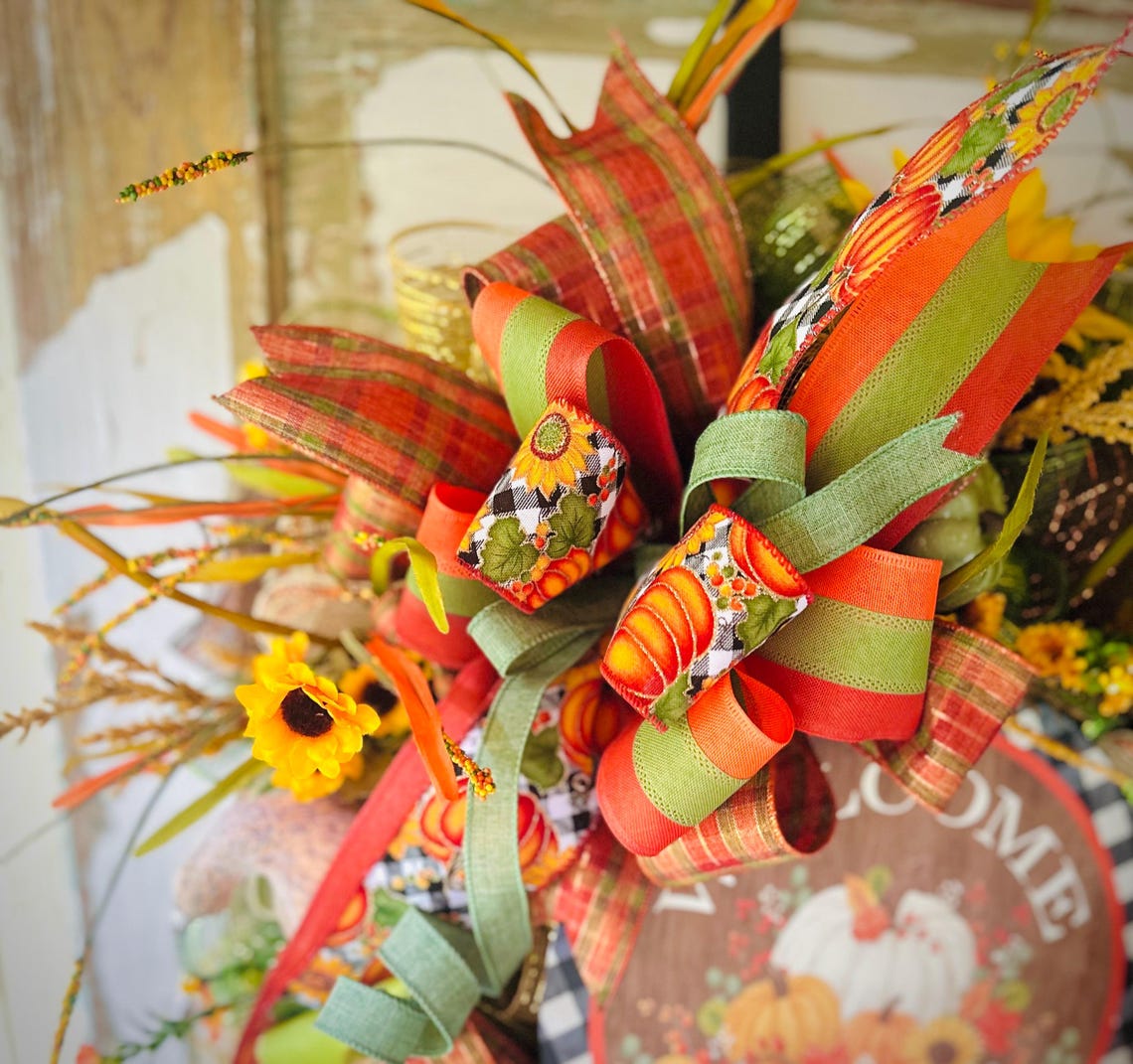 Extra Large Fall Floral Wreath: Elegant Autumn Door Decor - Etsy