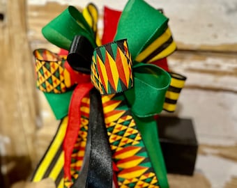 Black History Month Bow, Black History Month Ribbon, Juneteenth Bow ...