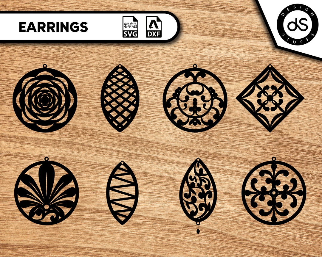Earring Svg Bundle Digital Download Dxf Cut File Instant Download Laser ...