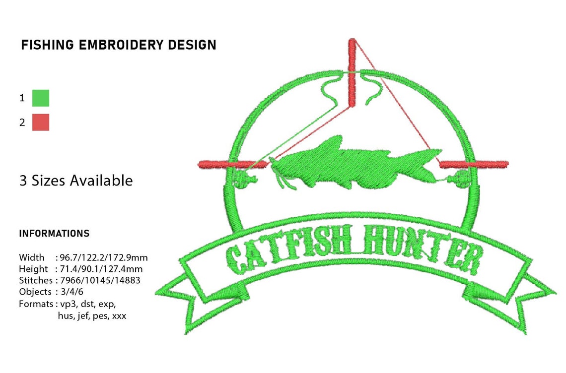Embroidery Designs Fishing Embroidery Design Machine Embroidery Pattern ...