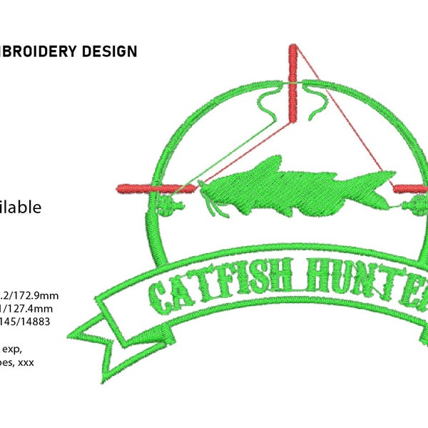 Fishing Embroidery - Etsy