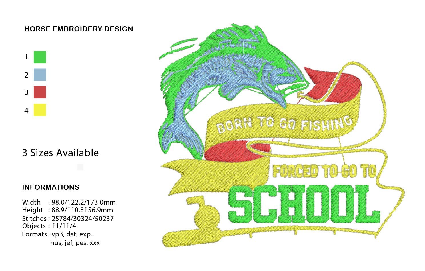 Embroidery Designs Fishing Embroidery Design Machine Embroidery Pattern ...