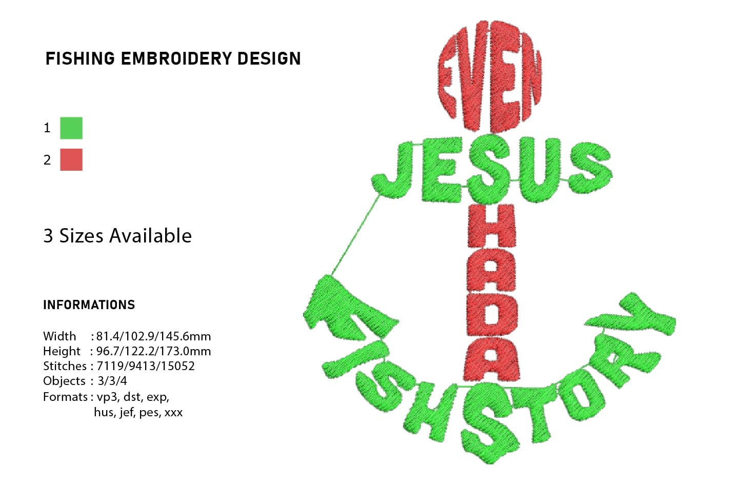 Embroidery Designs Fishing Embroidery Design Machine Embroidery Pattern ...