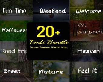 Handwriting Font Bundle 20 Craft Fonts Font Bundle for Cricut ...