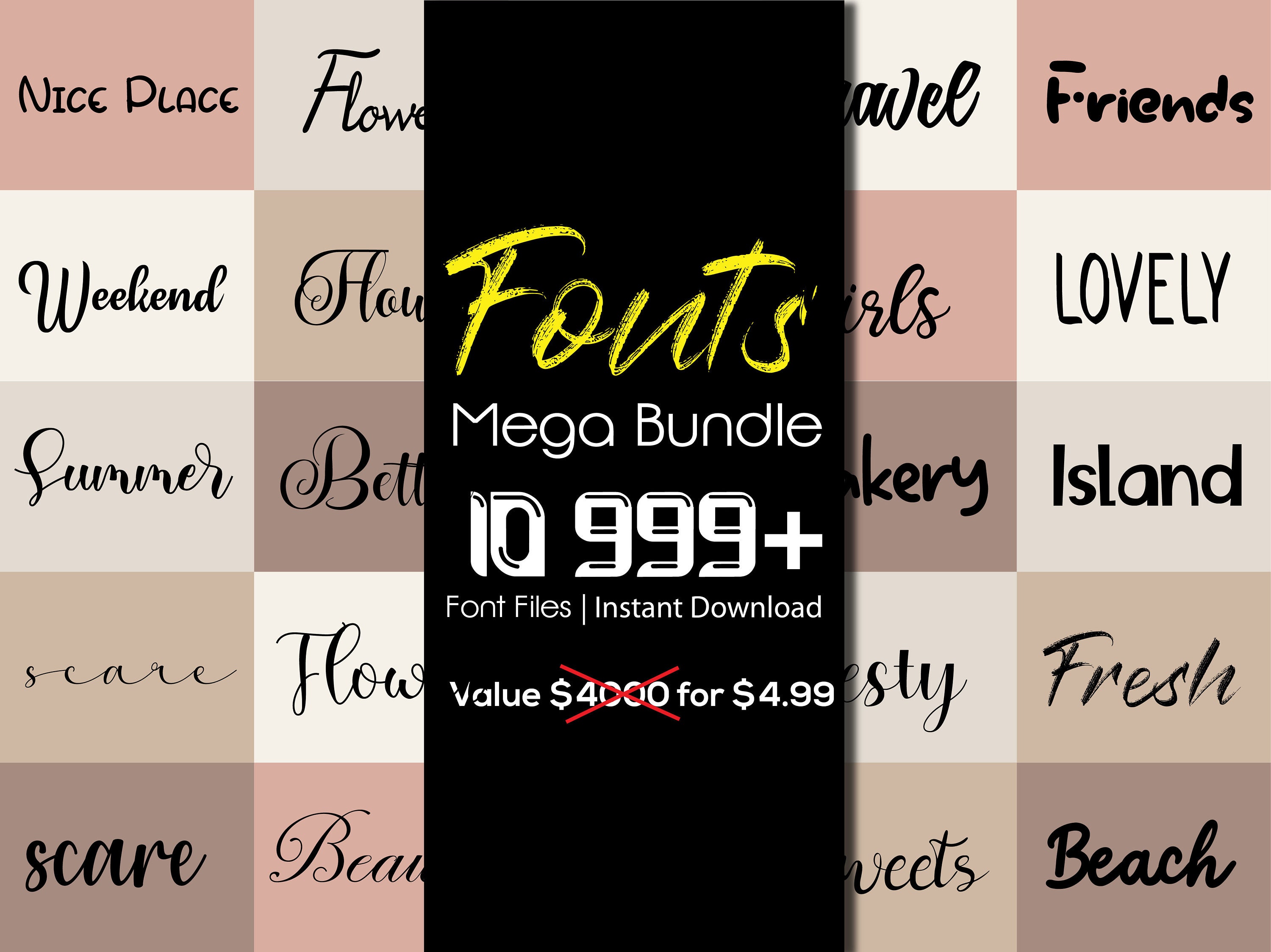 10K Modern Font Bundle for Commercial Use Fonts | Etsy UK