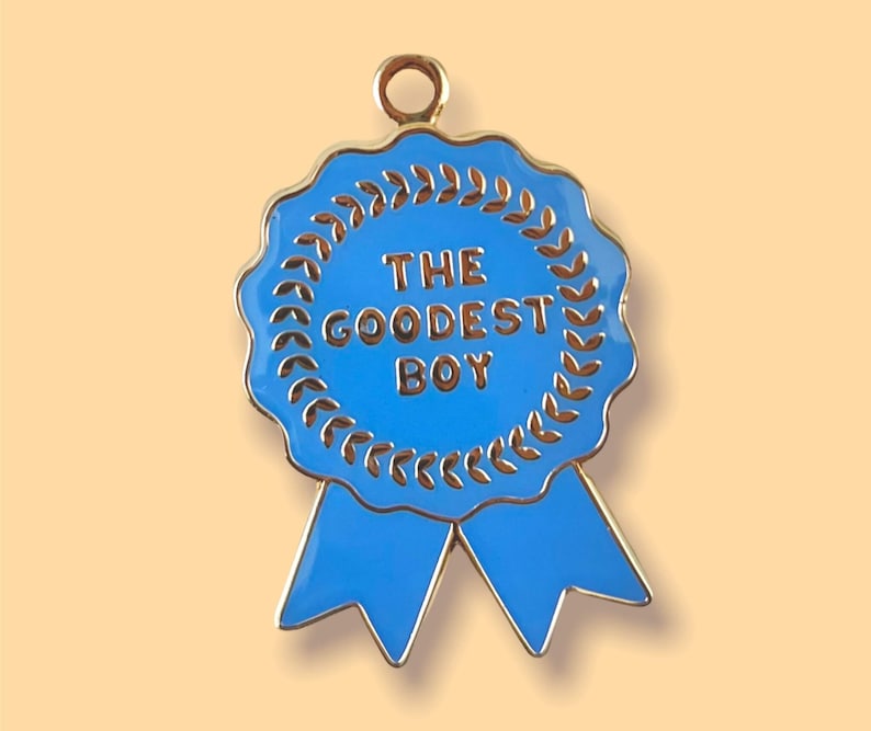 Goodest Boy Goodest Girl Pet ID Tag Ribbon Award Tag Dog - Etsy