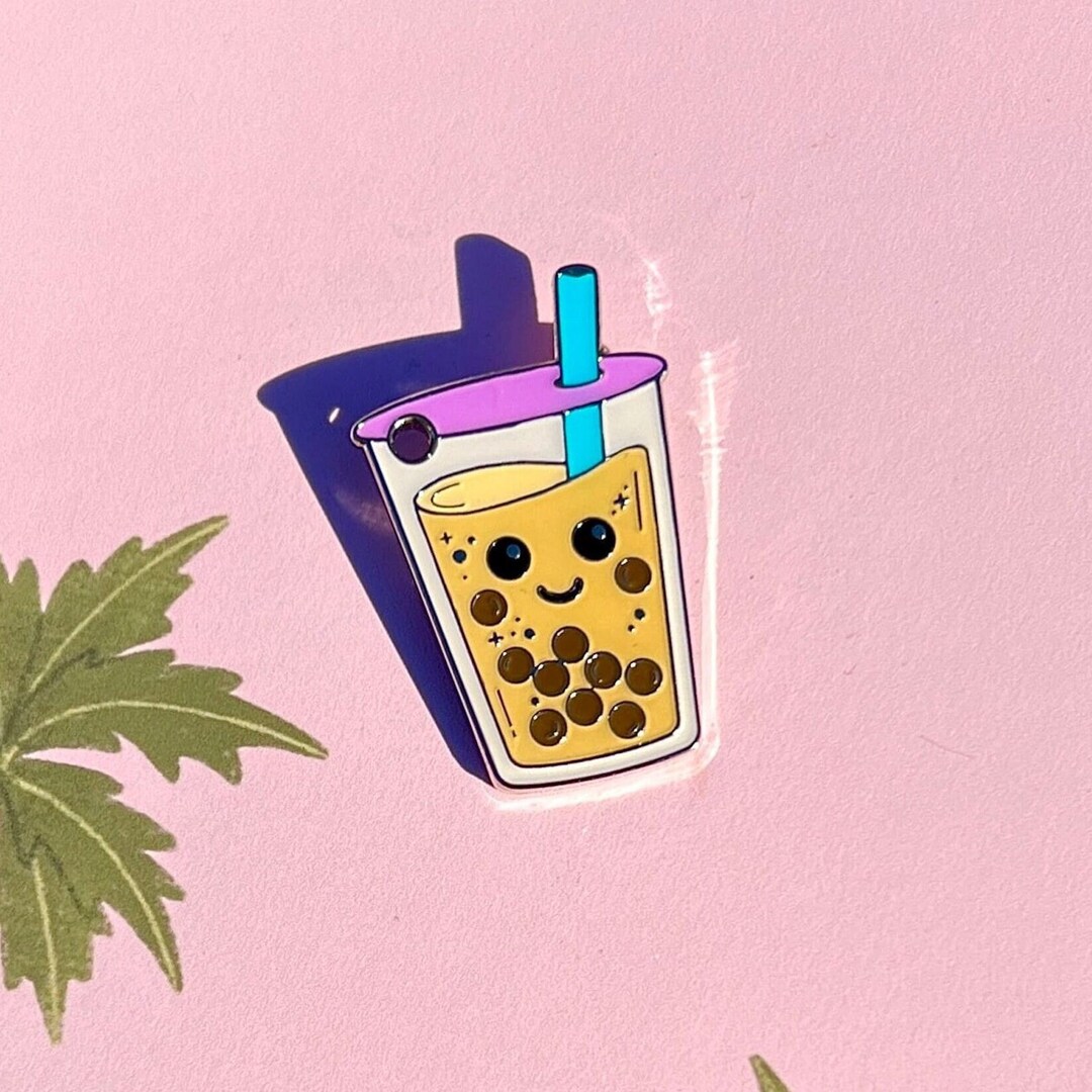 Boba Bubble Tea Pet ID Tag: Personalizable Kawaii Cat Dog Tag - Etsy