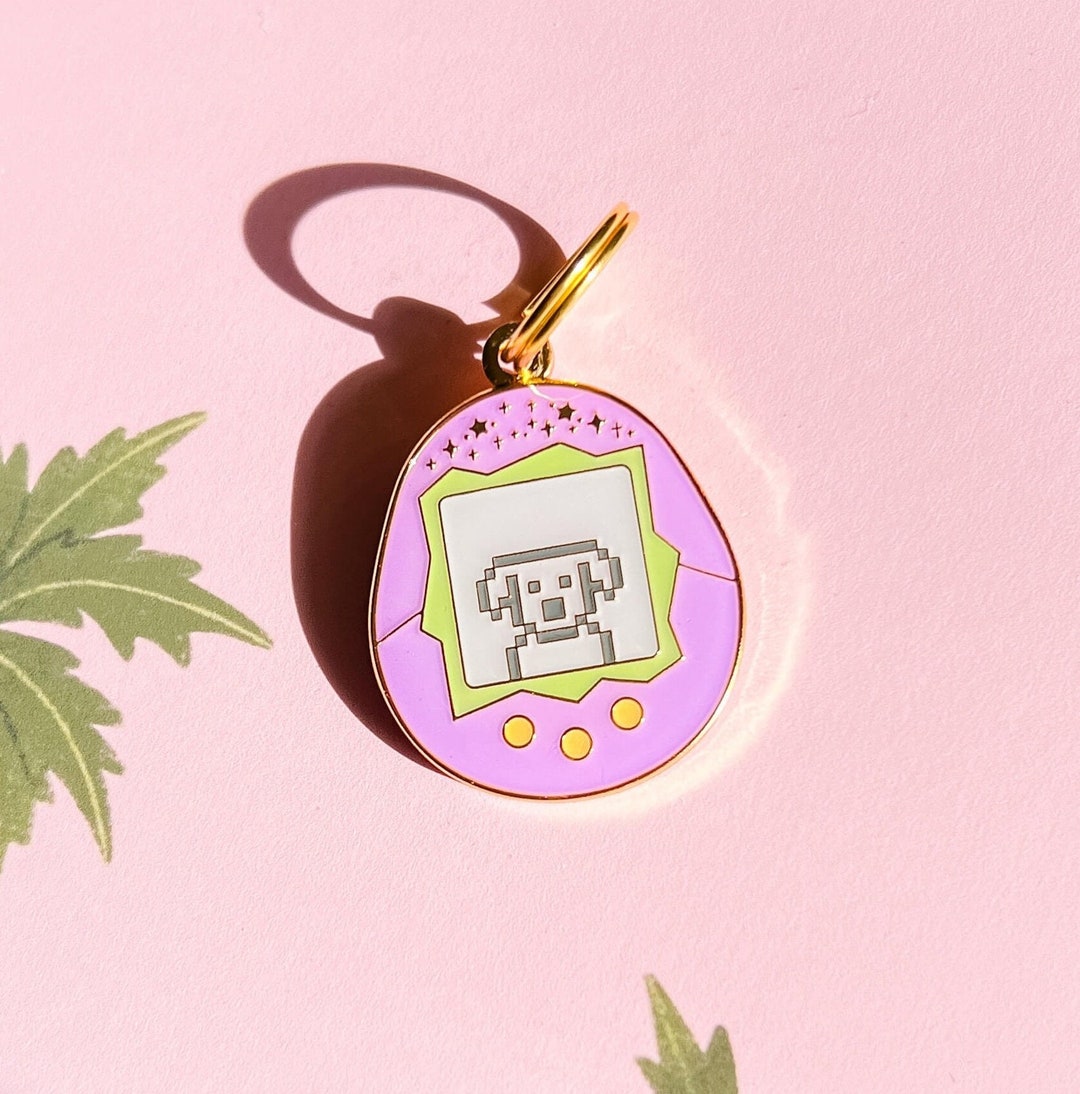 Tamagotchi Pet ID Tag: Custom Engraved Kawaii Dog Tag - Etsy