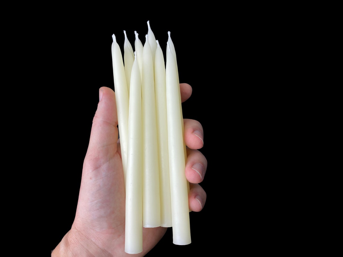6 Taper Candles 1/2 Inch Diameter Taper Candle 100% White - Etsy