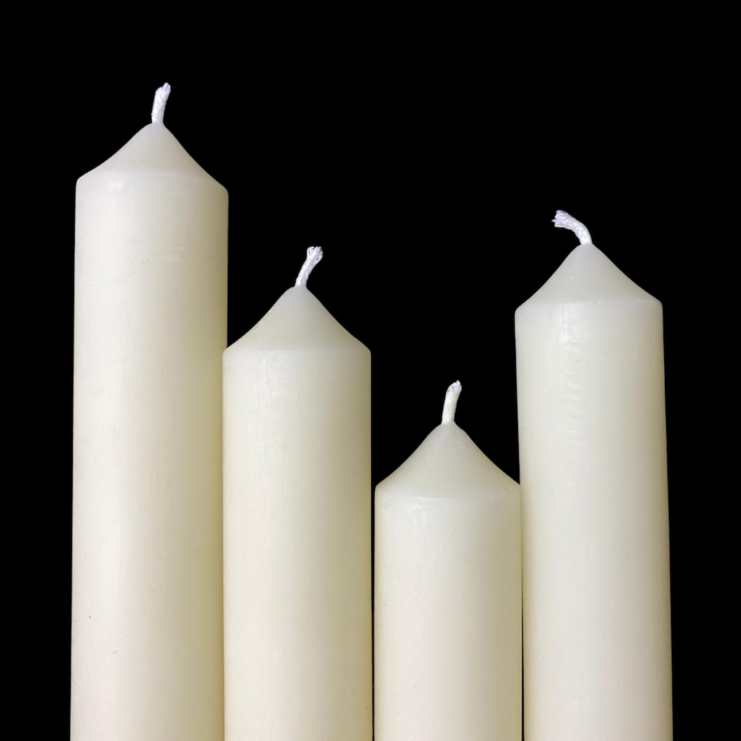 White Beeswax Taper Candles - 1 Inch Diameter Taper Candles - Beeswax 1 ...
