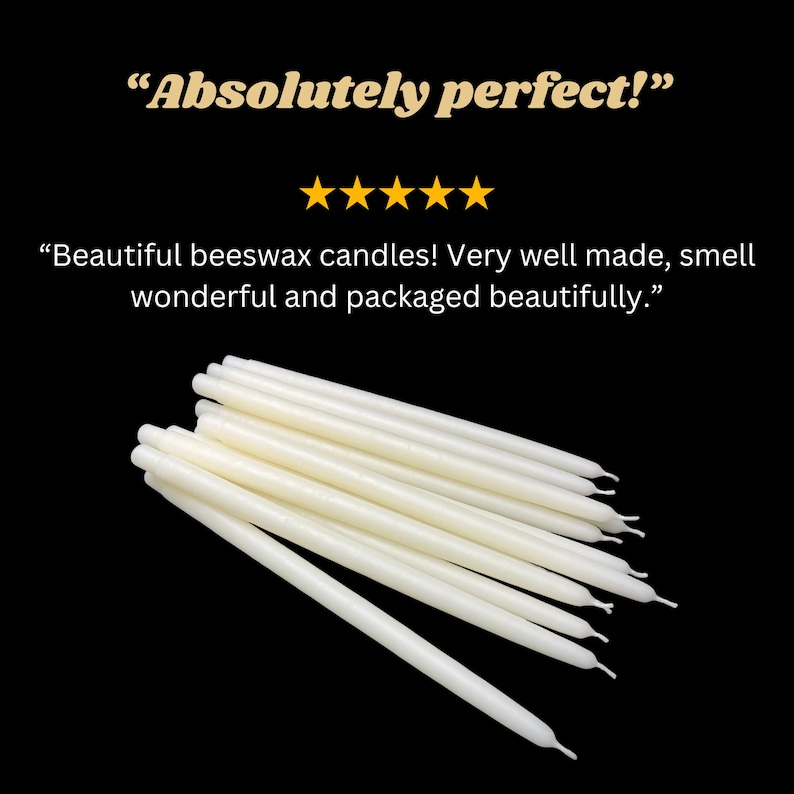 6” Taper Candles - 1/2 Inch Diameter Taper Candle | 100% White Beeswax ...