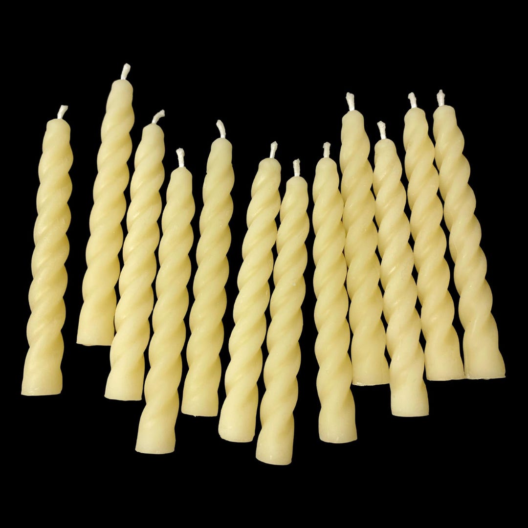 All Natural Small Taper Candles - Small Spiral Candle - Made From 100% ...