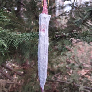 Hand-painted Dried Okra Santa Ornaments - Unique Holiday Decoration ...