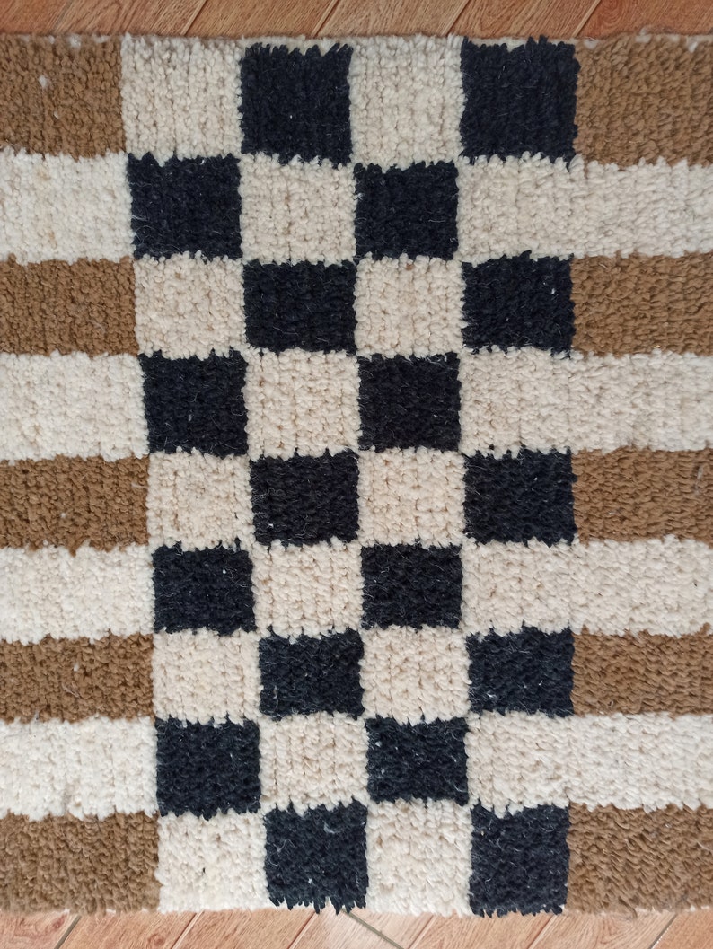 Checkered Carpet ''grand Checkered ''black | Etsy