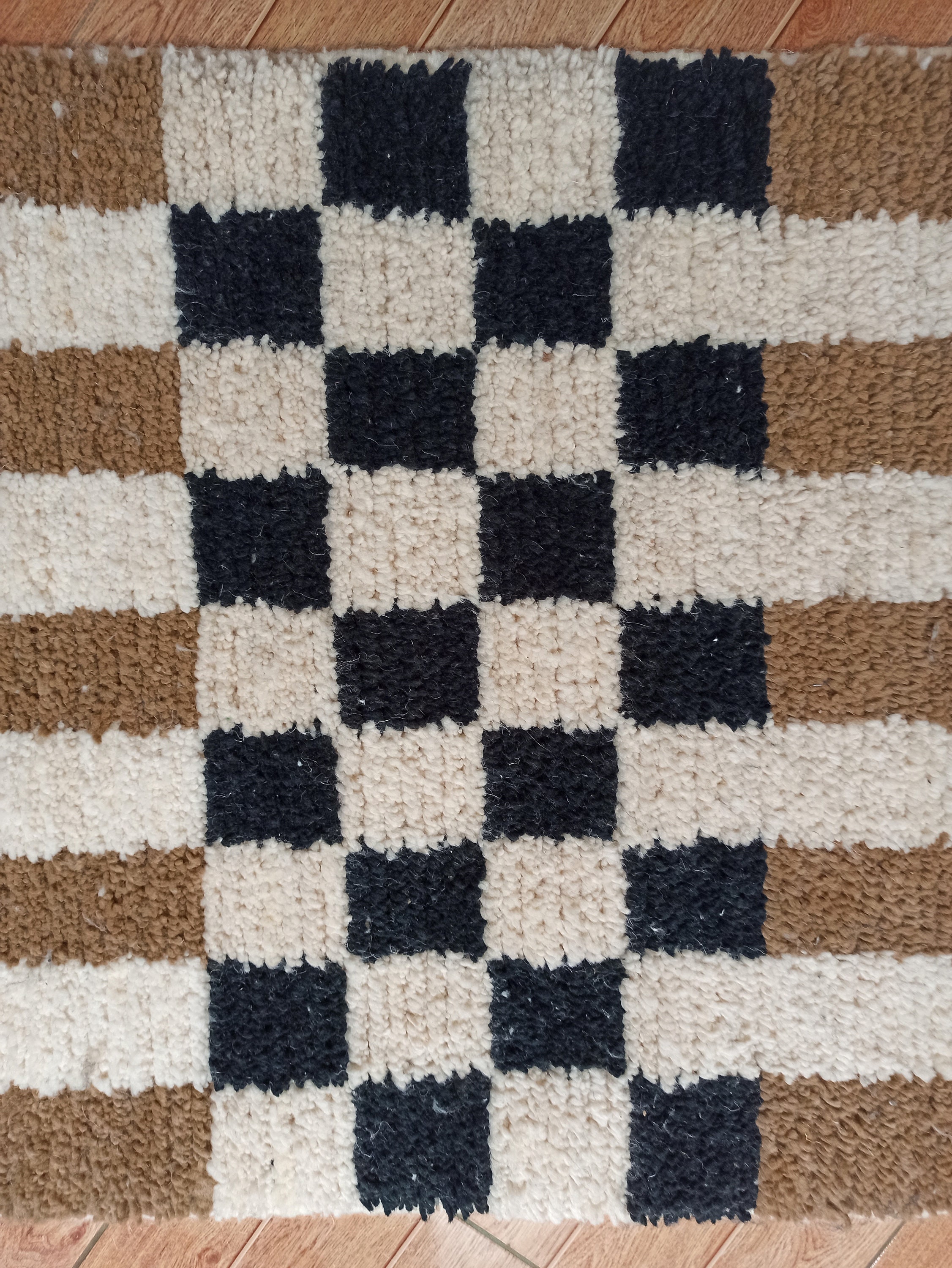 Checkered Carpet ''grand Checkered ''black | Etsy