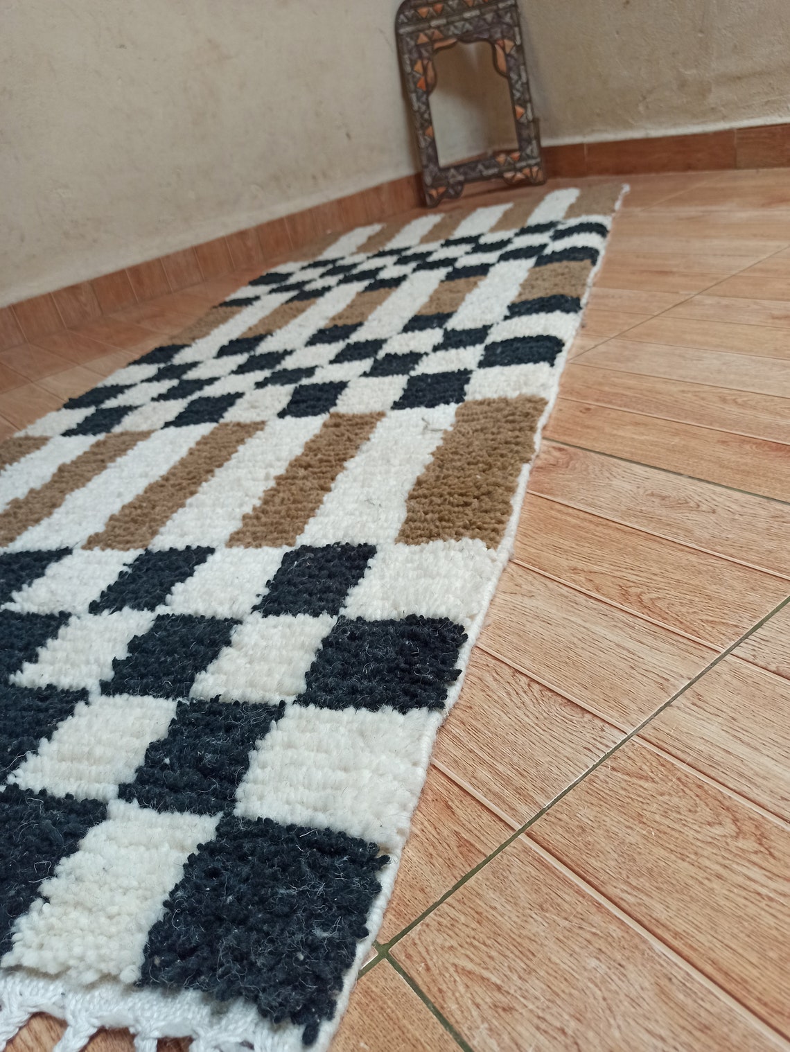 Checkered Carpet ''grand Checkered ''black | Etsy