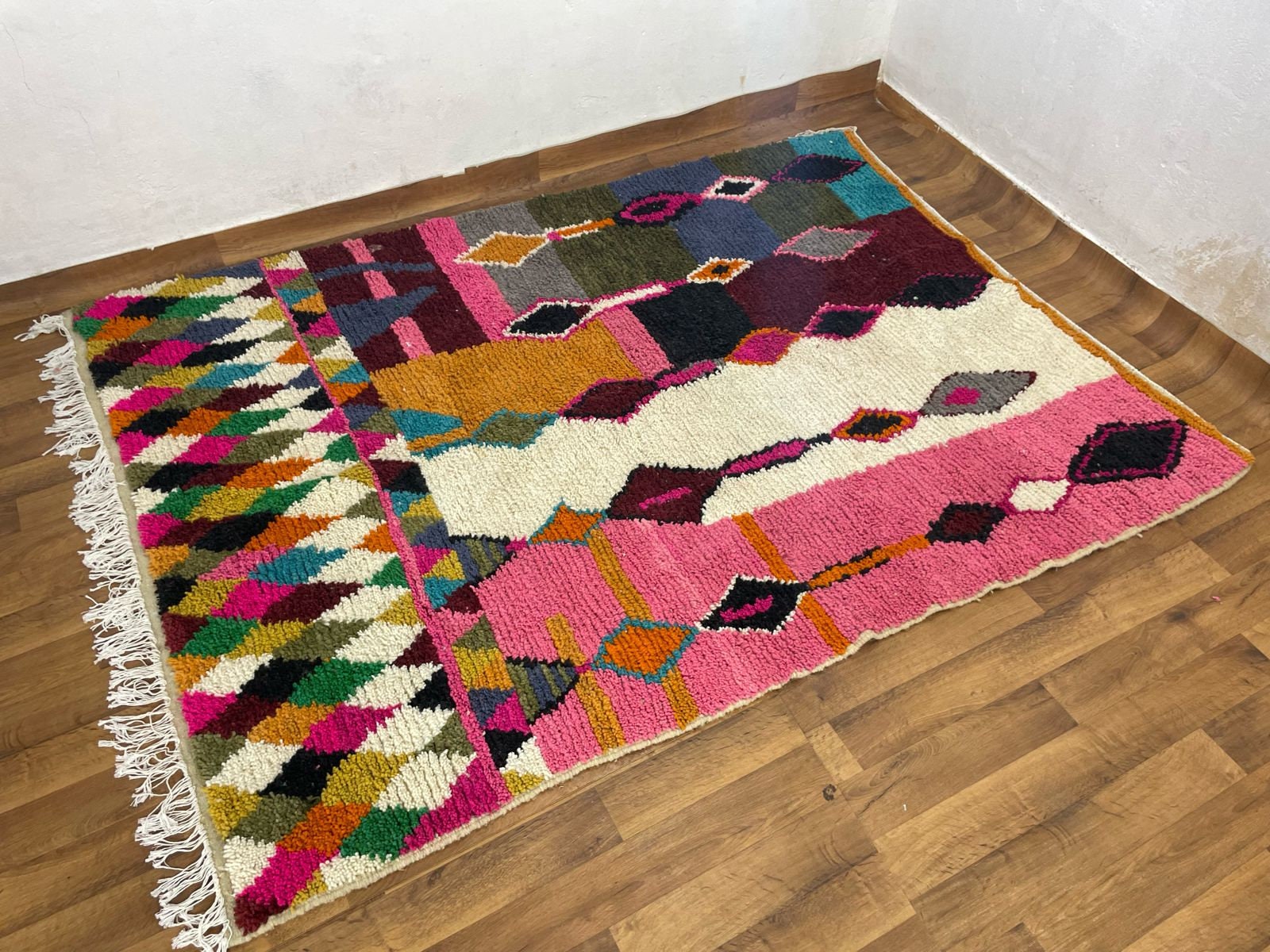 Moroccan Polka Dot Rugs, Beautiful Multi-colored Rugs, Custom Rugs ...