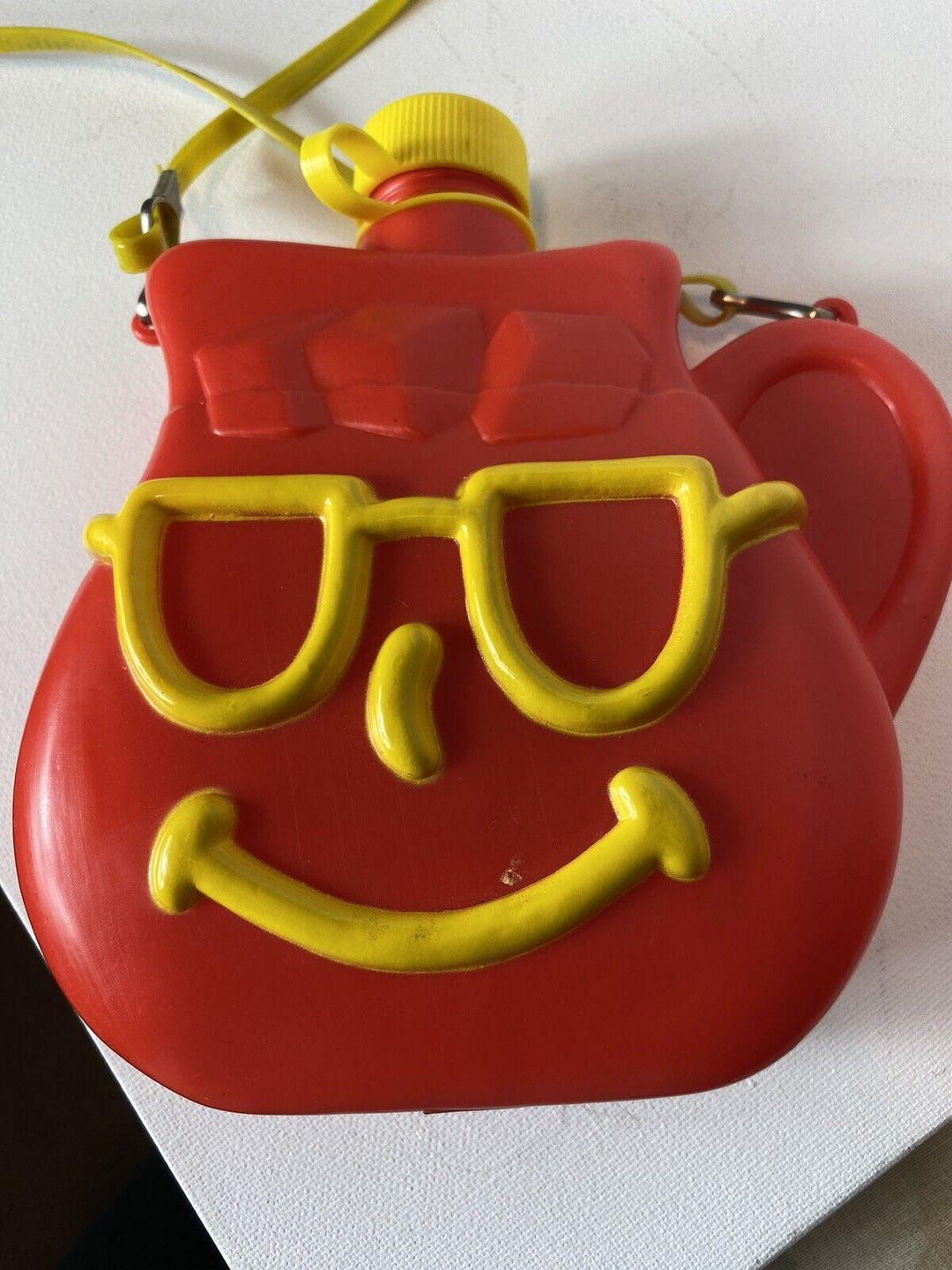 Kool-aid Man Red Canteen Shoulder Strap Rare Unique Canister Vintage - Etsy