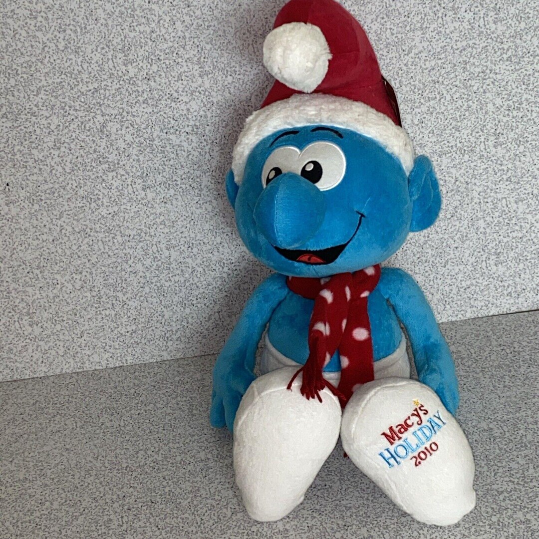 Holiday Smurf Plush Stuffed Animal Macys Exclusive 2010 22 Inch ...