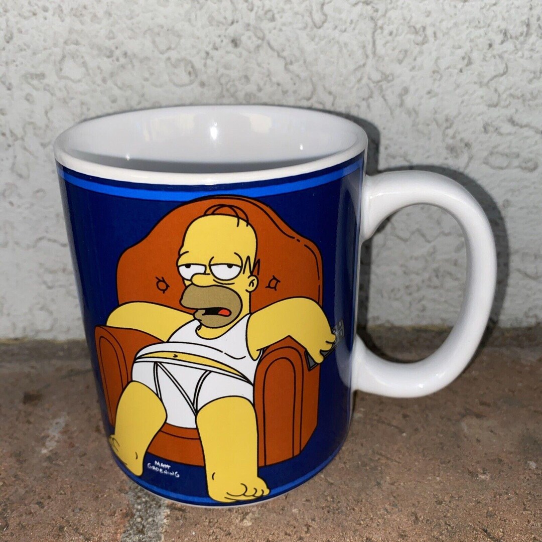 Vintage Homer Simpson Coffee Mug Cup by Matt Groening coach Potato 2007 ...